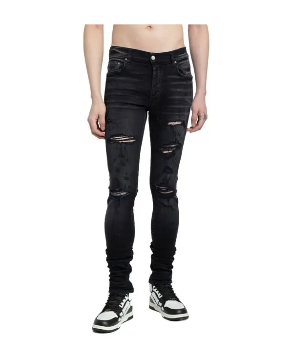 Amiri Distressed Skinny Jeans - Black