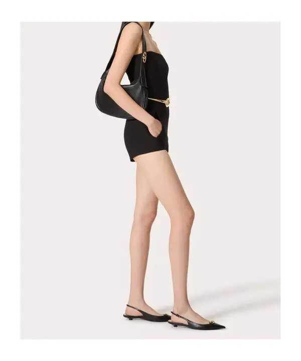Valentino Garavani Vlogo Signature Zip-up Shoulder Bag - Black