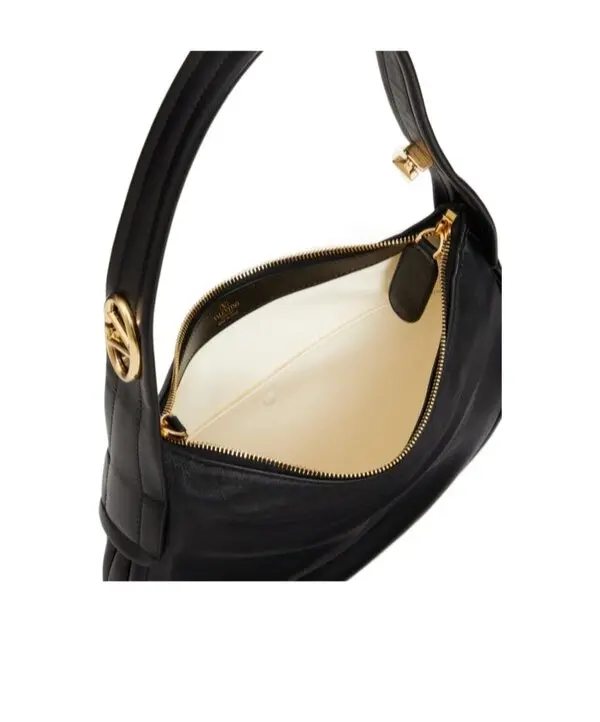 Valentino Garavani Vlogo Signature Zip-up Shoulder Bag - Black