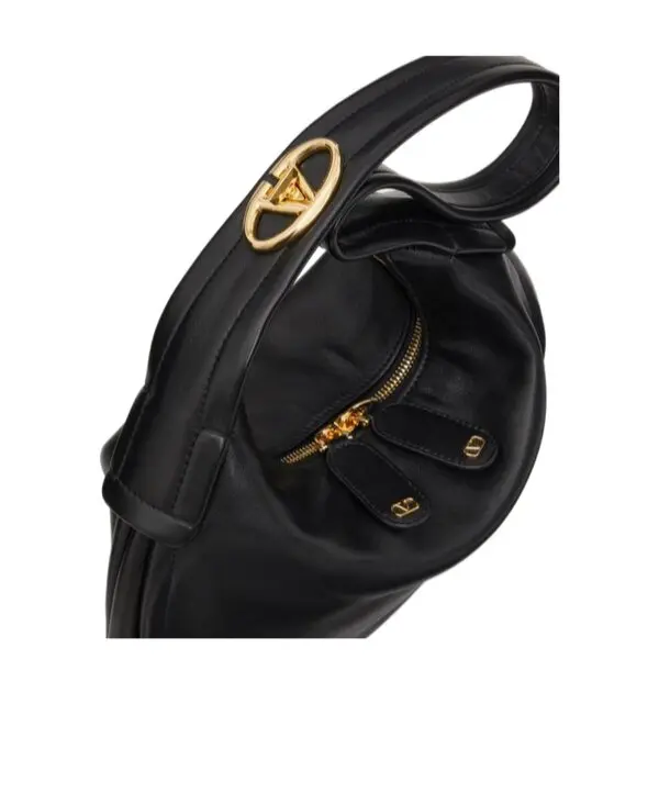 Valentino Garavani Vlogo Signature Zip-up Shoulder Bag - Black