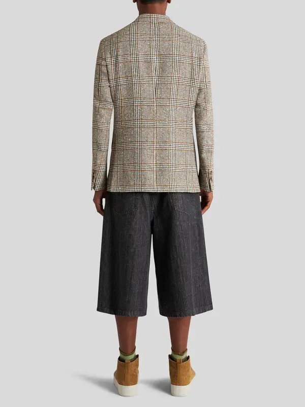 Etro Check Linen- And Cotton-blend Blazer