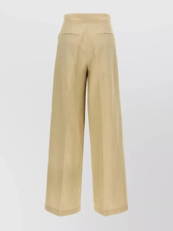 YVES SALOMON Pleated Front Casual Pants - Beige