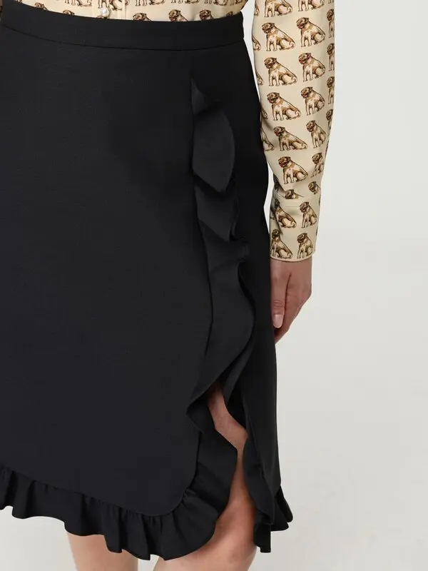 Valentino Garavani Zip-up Ruffled Midi Skirt