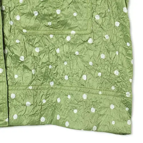 GANNI Crinkled Polka-dot Shirt