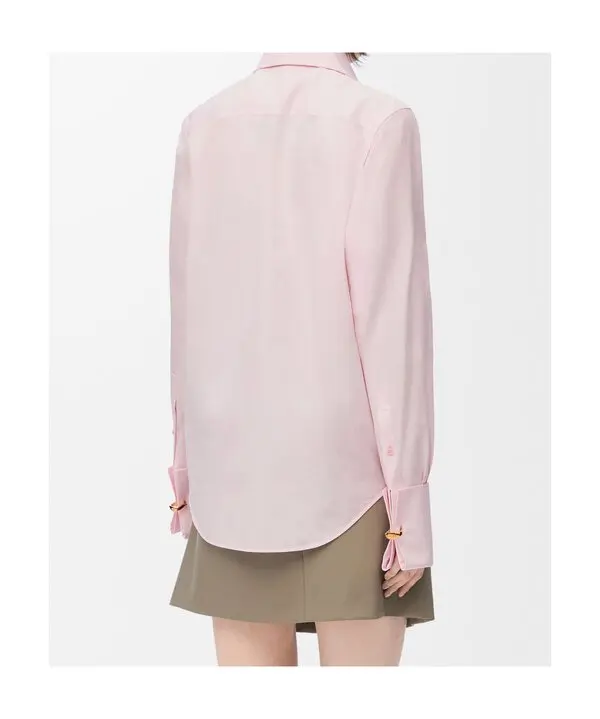 Loewe Poplin Buttoned Shirt With Engraved Cufflinks - Pink