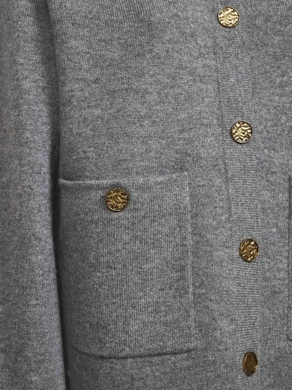 TOTEME Buttoned Knitted Cardigan - Gray