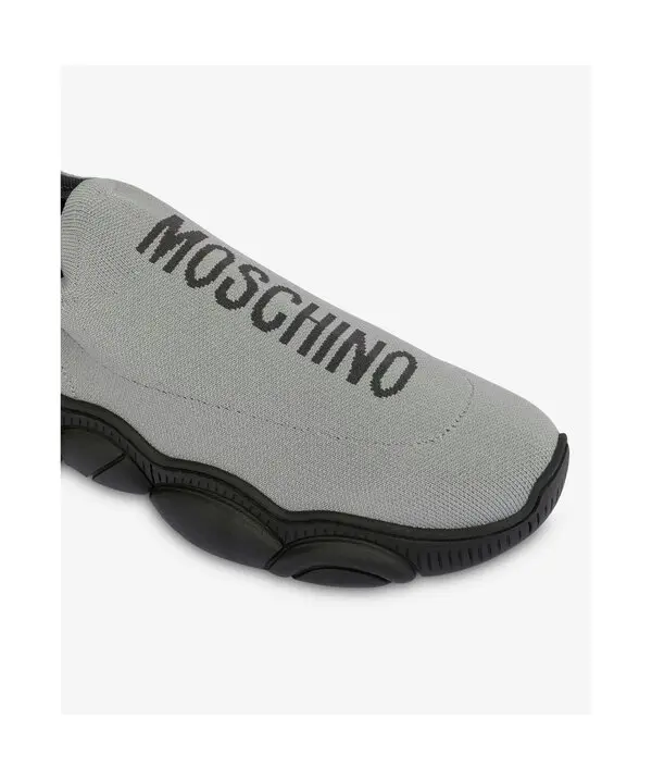 Moschino Intarsia Slip-on Sneakers With Teddy Bear Sole
