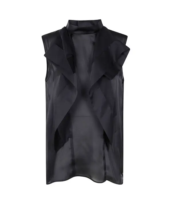 Sacai Sleeveless Ruffled Blouse