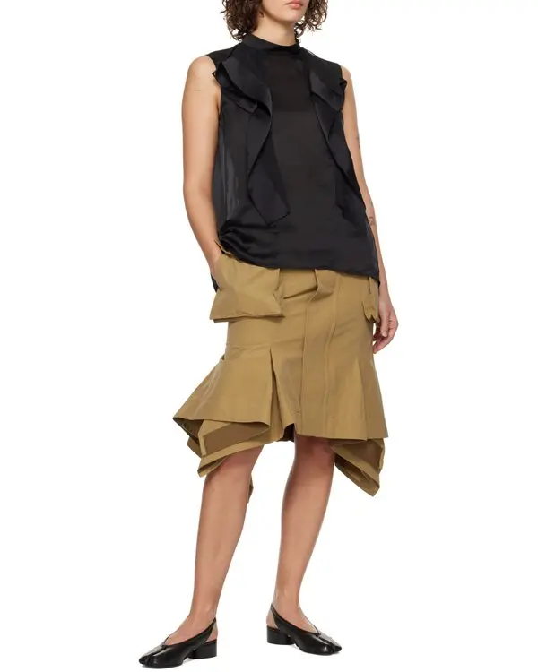 Sacai Sleeveless Ruffled Blouse