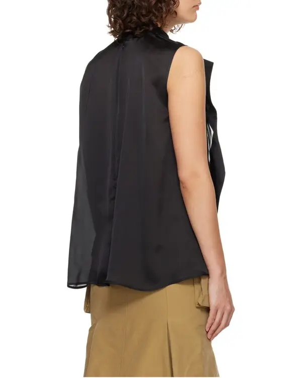 Sacai Sleeveless Ruffled Blouse