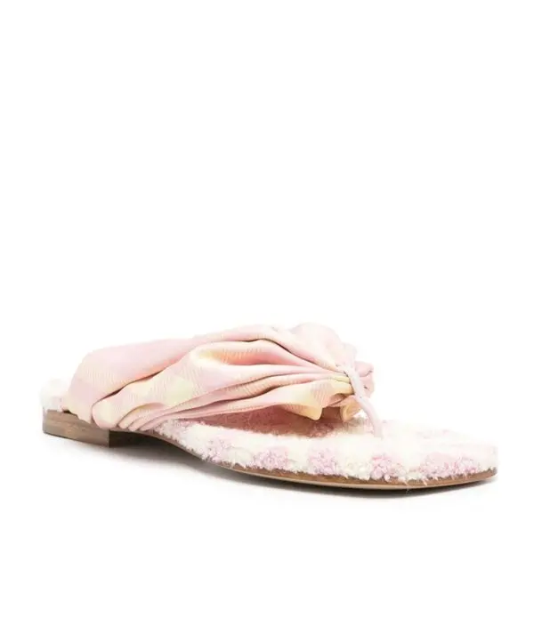Burberry Checked Open-toe Flat Sandals