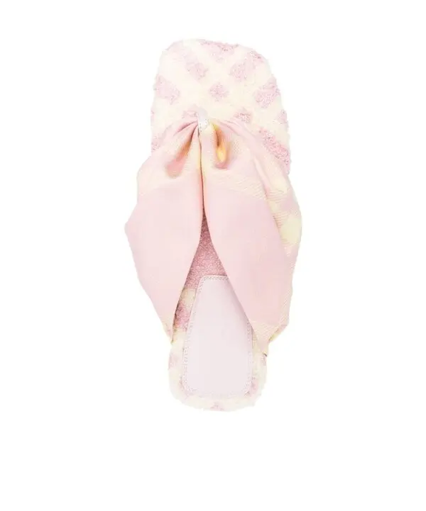 Burberry Checked Open-toe Flat Sandals