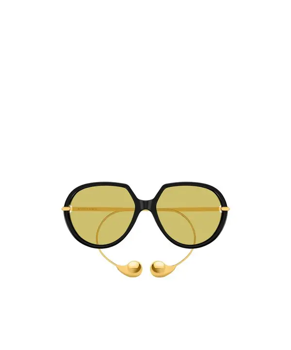 Bottega Veneta Irregular Frame Sunglasses - Black