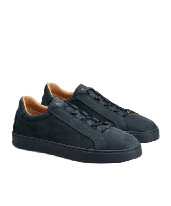 TOD'S Round Toe Lace-up Sneakers - Blue