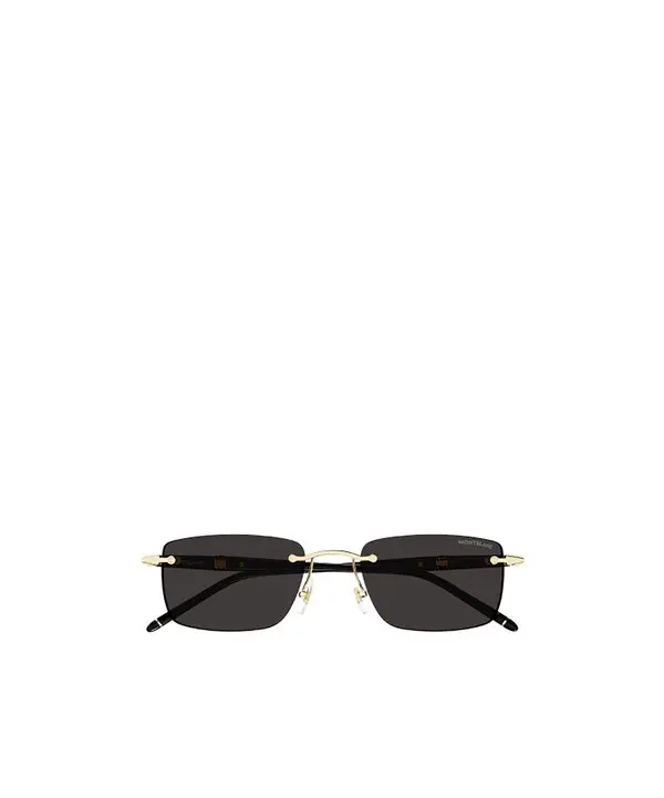 Montblanc Rimless Rectangular Sunglasses - Black