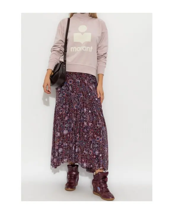 Isabel Marant Étoile Logo-print Mock Neck Sweatshirt - Pink