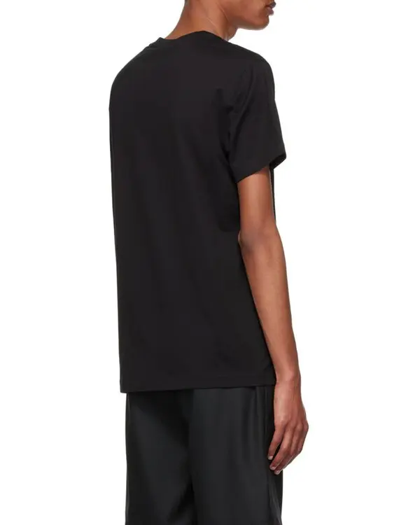 Burberry Logo Embroidered Crewneck T-shirt - Black