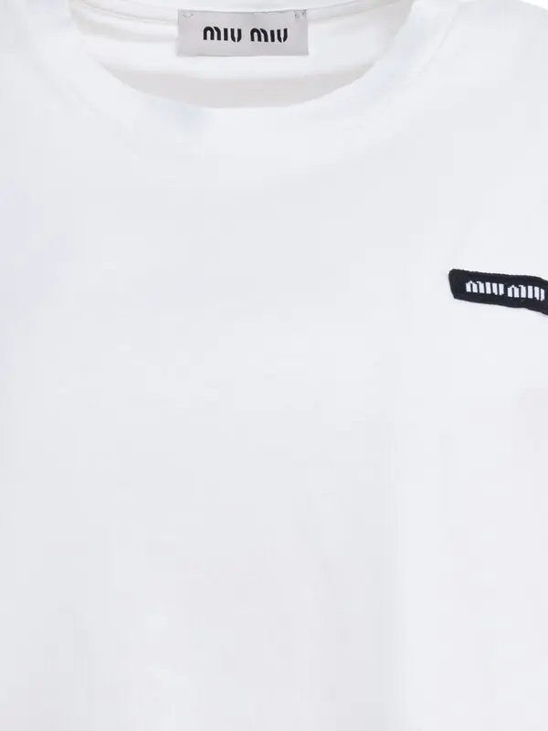 Miu Miu Set Of Three Logo Patch T-shirts
