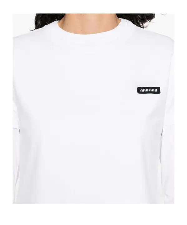 Miu Miu Set Of Three Logo Patch T-shirts
