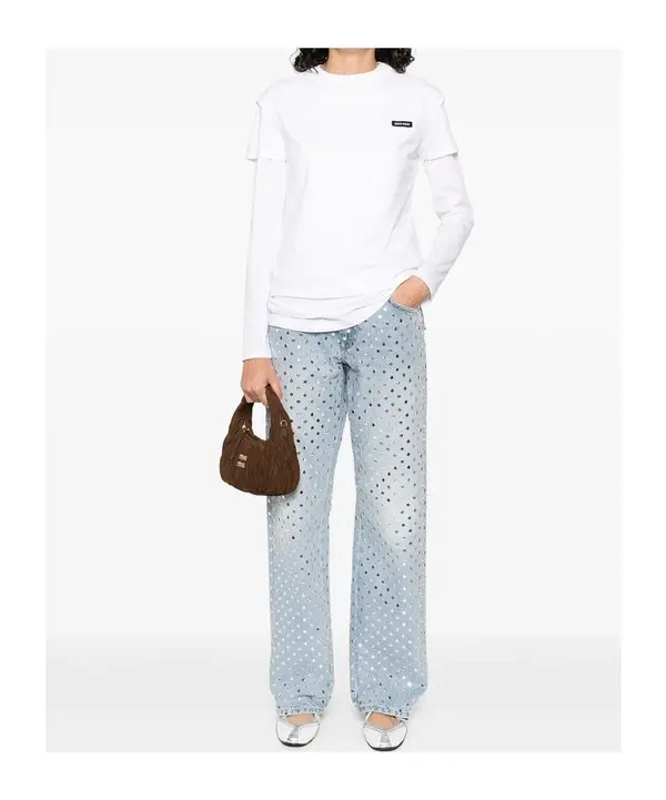 Miu Miu Set Of Three Logo Patch T-shirts