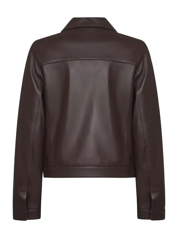 Loulou De Saison Leather Ascot Coat