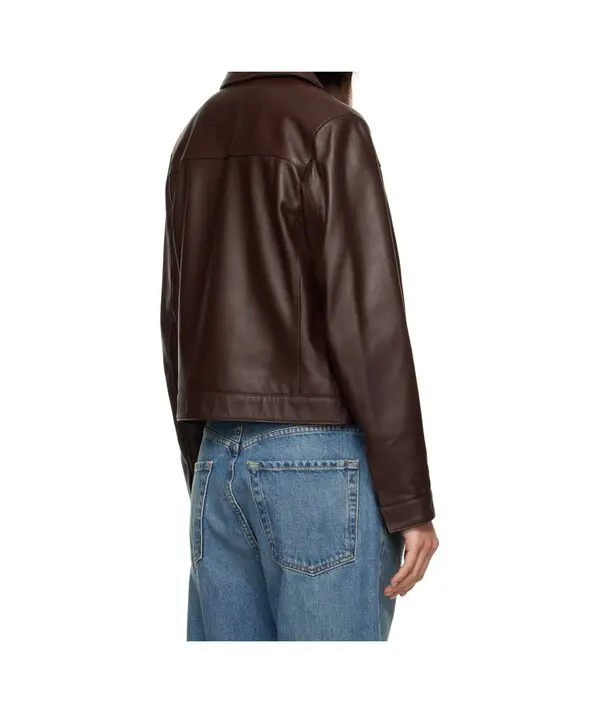 Loulou De Saison Leather Ascot Coat