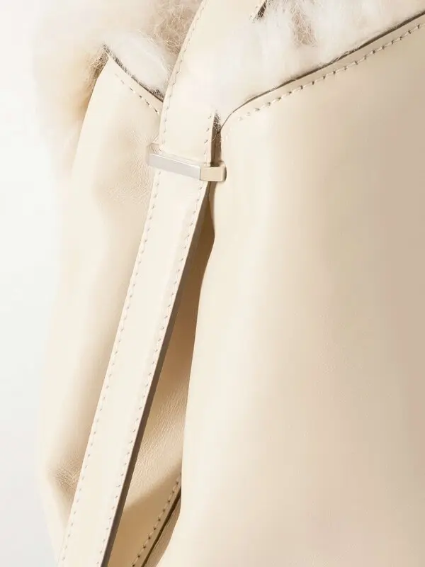 TOTEME Shearling Tote Bag - Beige