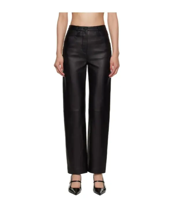 Loulou De Saison Cobe Straight-leg Pants - Black