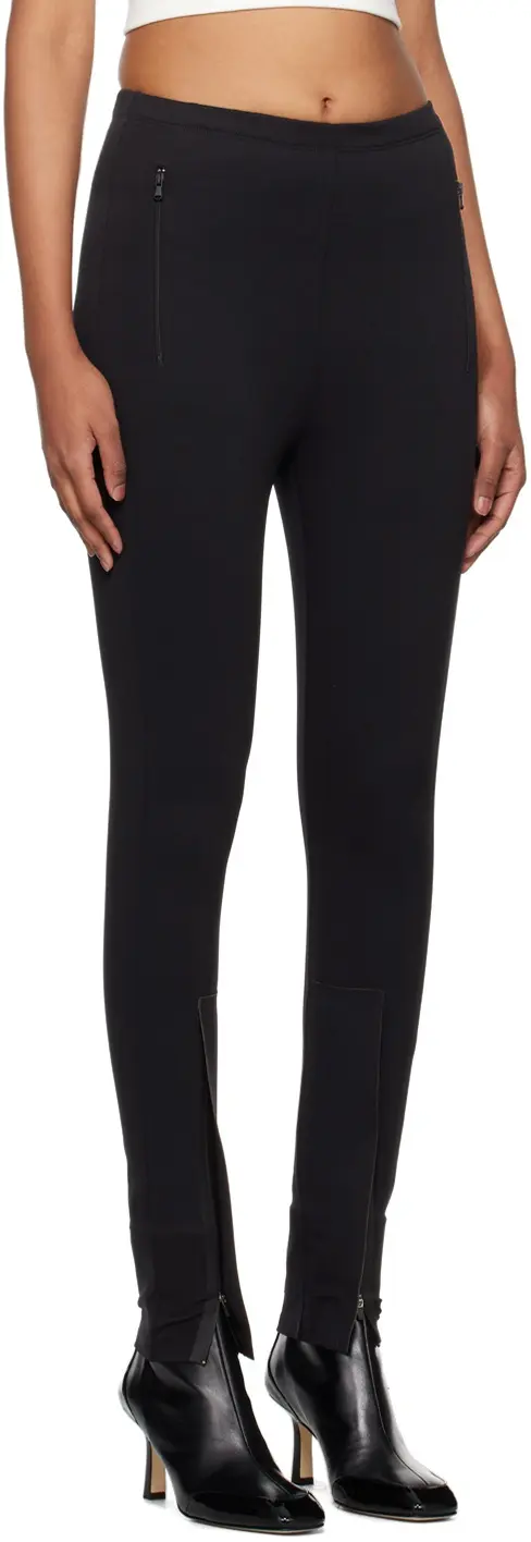 Wardrobe.NYC Zip Cuff Leggings - Black