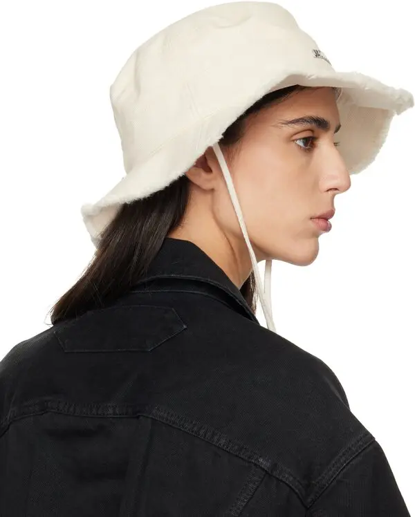 Jacquemus Le Bob Artichaut Canvas Bucket Hat - Off-white