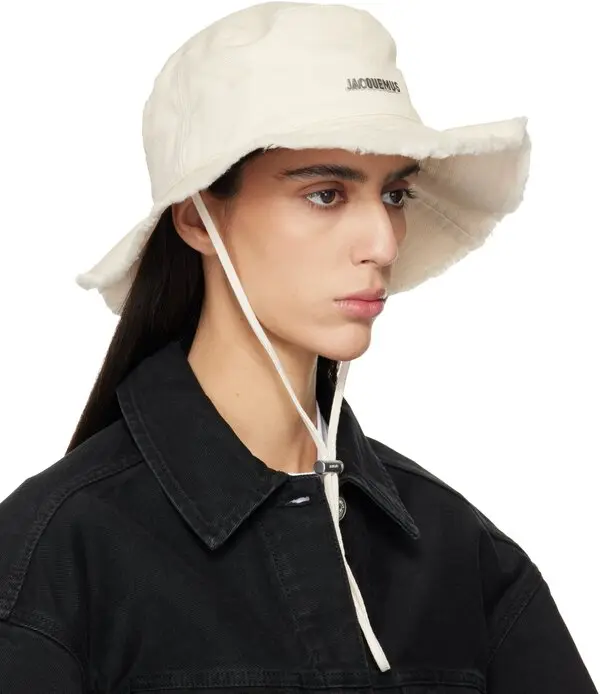 Jacquemus Le Bob Artichaut Canvas Bucket Hat - Off-white