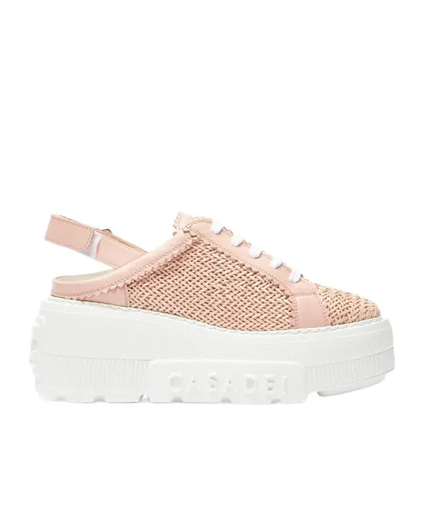 Casadei Hanoi Slingback Sneakers With Round Toe And Platform Sole