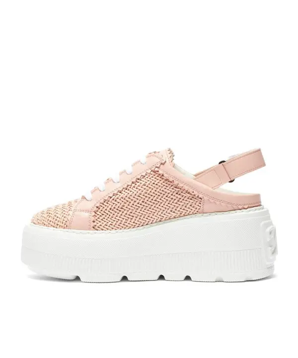 Casadei Hanoi Slingback Sneakers With Round Toe And Platform Sole
