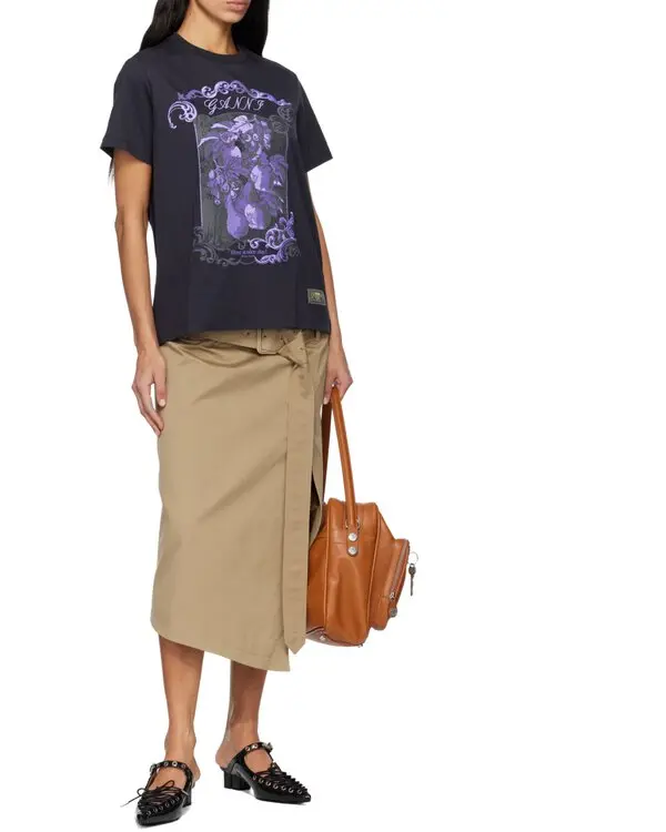 GANNI Graphic Printed Crewneck T-shirt