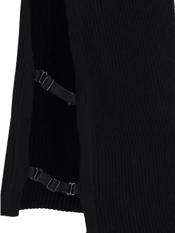 COURREGES Embroidered Ribbed Cropped Top