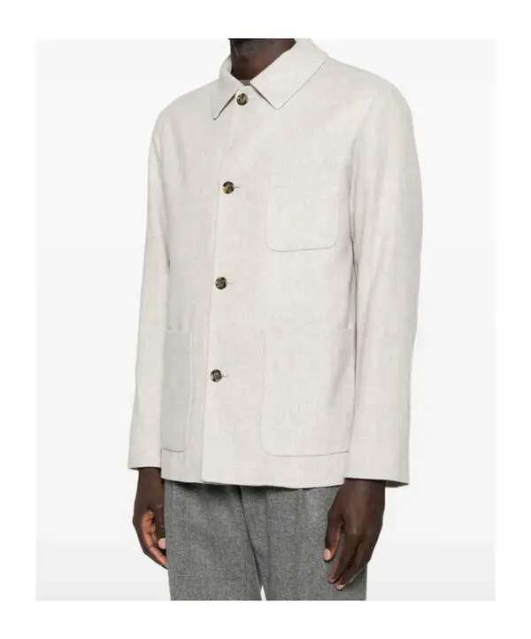 LARDINI Patch-pocket Jacket - White