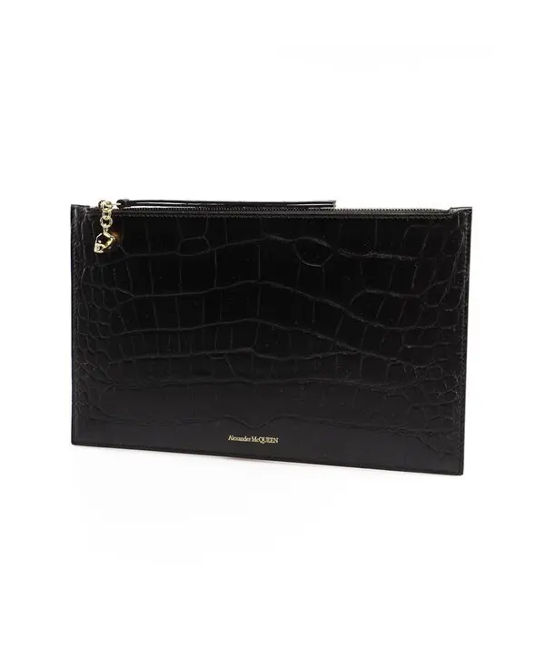 Alexander McQueen Crocodile Effect Clutch