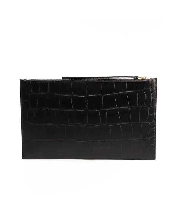 Alexander McQueen Crocodile Effect Clutch