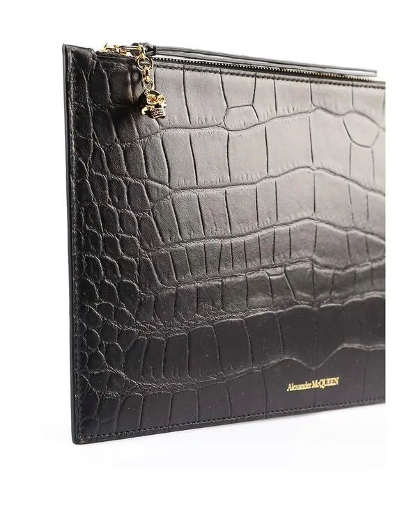 Alexander McQueen Crocodile Effect Clutch
