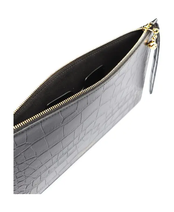 Alexander McQueen Crocodile Effect Clutch