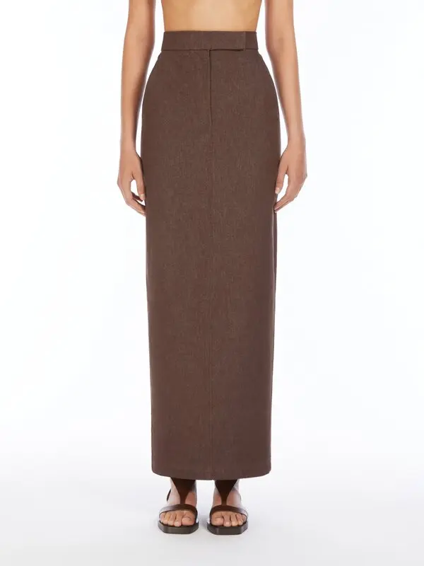 Max Mara Pianosa Button Detailed Back-slit Maxi Skirt