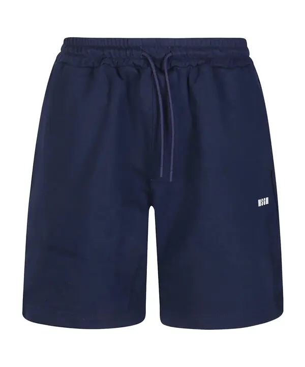 MSGM Logo Printed Drawstring Shorts