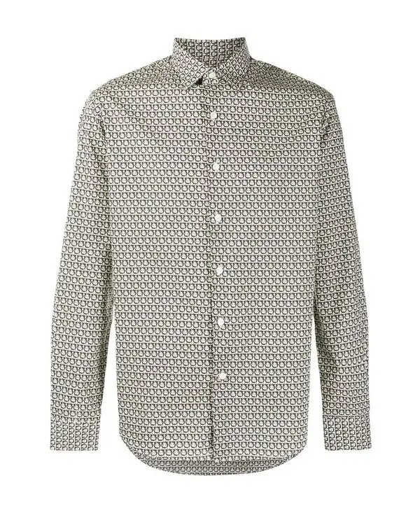 FERRAGAMO Patterned Cotton Shirt