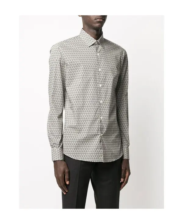FERRAGAMO Patterned Cotton Shirt