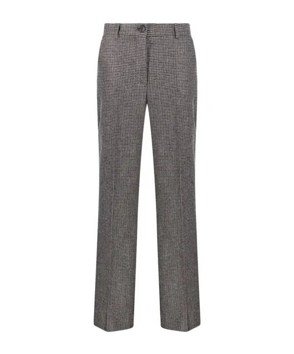 P.a.r.o.s.h Houndstooth Tailored Trousers - Gray