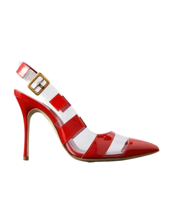 Manolo Blahnik Pin-button High-heeled Sandals