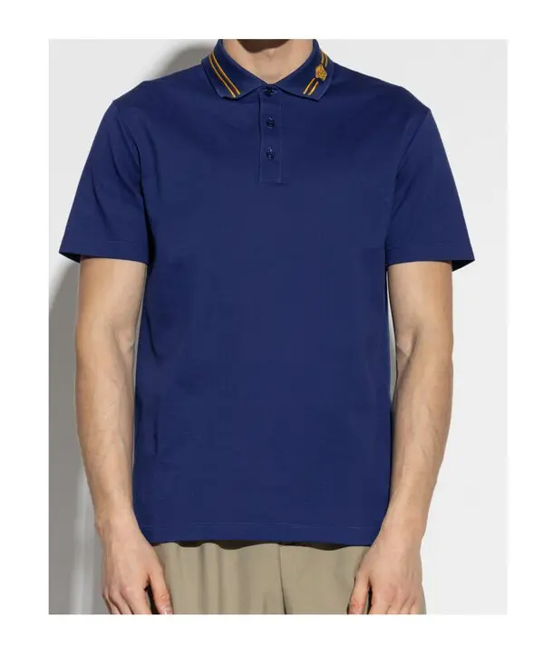 Versace Medusa-embroidered Short-sleeved Polo Shirt