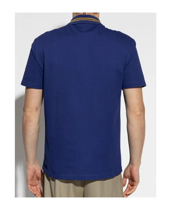 Versace Medusa-embroidered Short-sleeved Polo Shirt