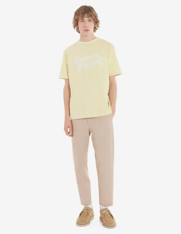 Maison Kitsuné Logo Printed Crewneck T-shirt
