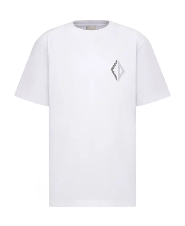 Dior Cd Diamond Relaxed-fit T-shirt - White
